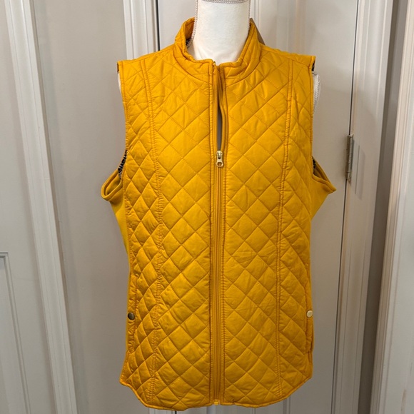Kim Rogers | Jackets & Coats | Kim Rogers Yellow Quilted Vest Size Xl ...